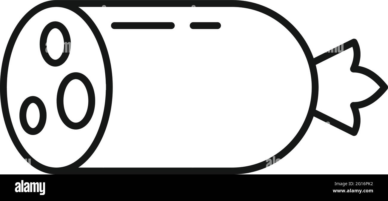 Half salami sausage isolated on Stock Vector Images - Alamy