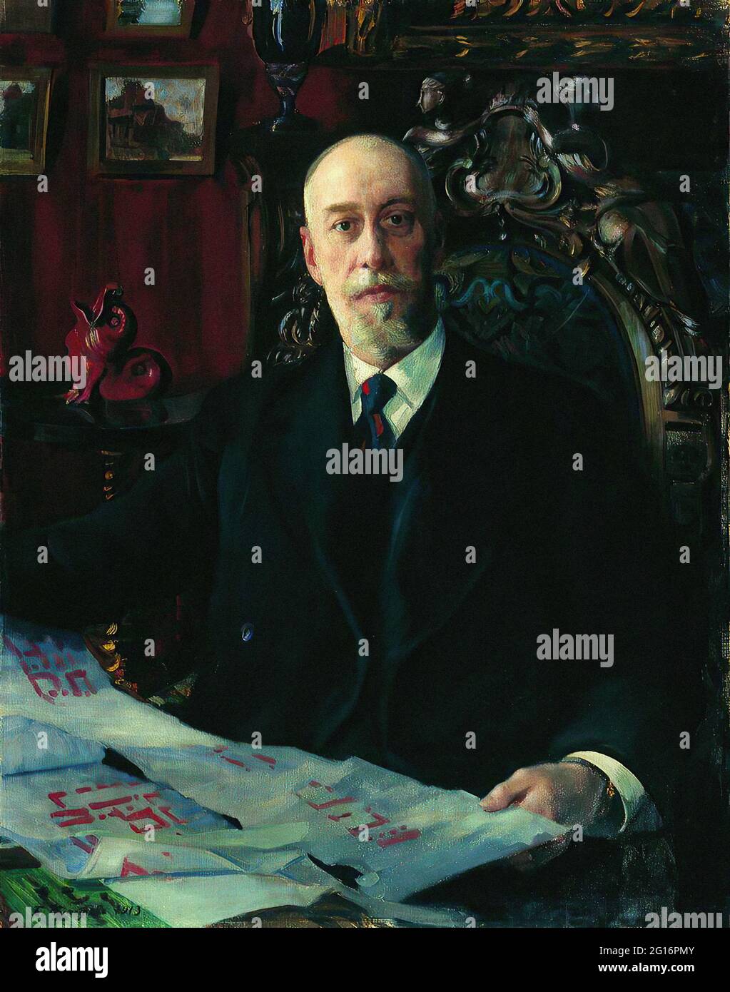 Boris Koustodiev - Portrait N K Von Meck 1913 Stock Photo - Alamy