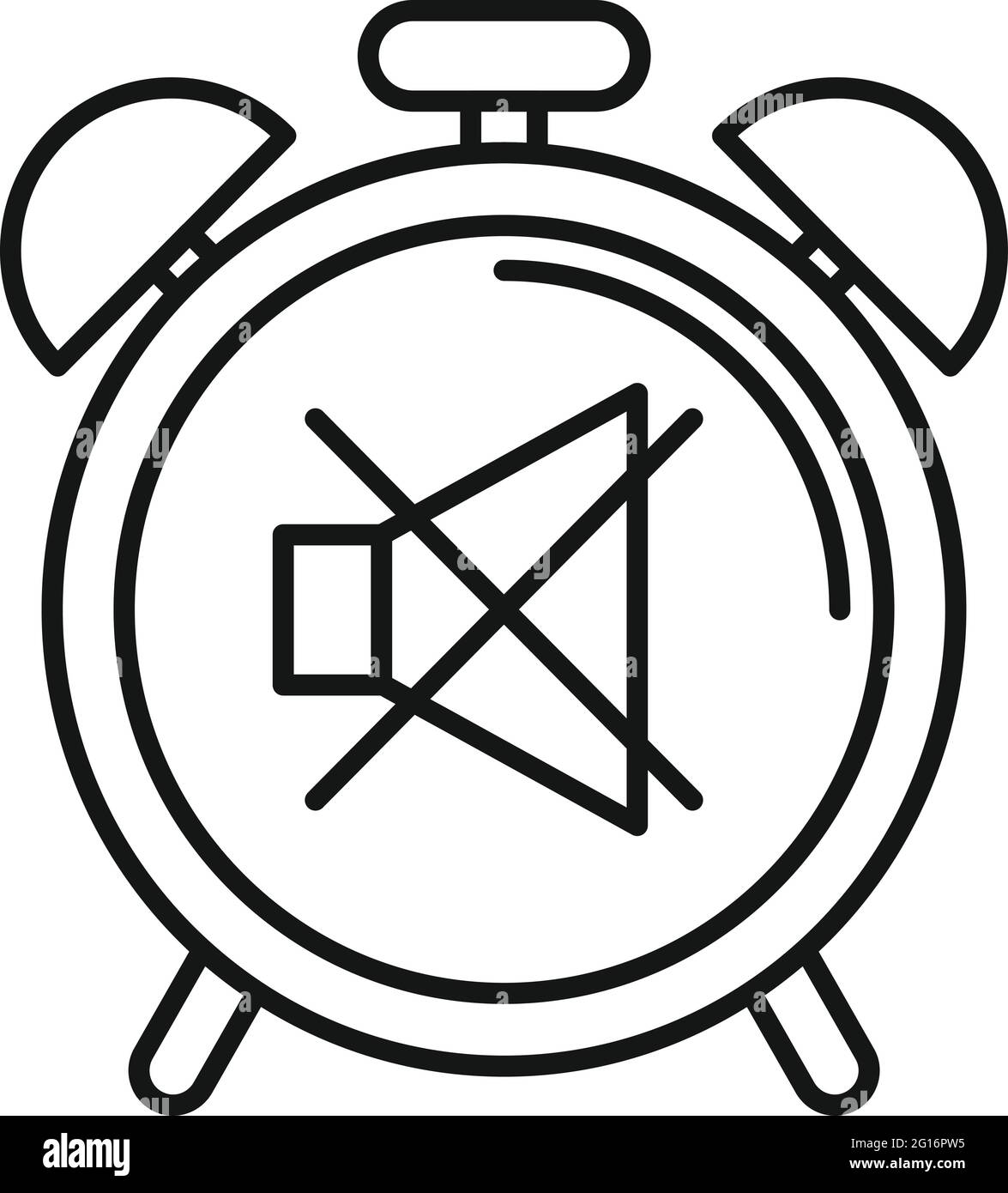 No alarm clock icon, outline style Stock Vector Image & Art - Alamy