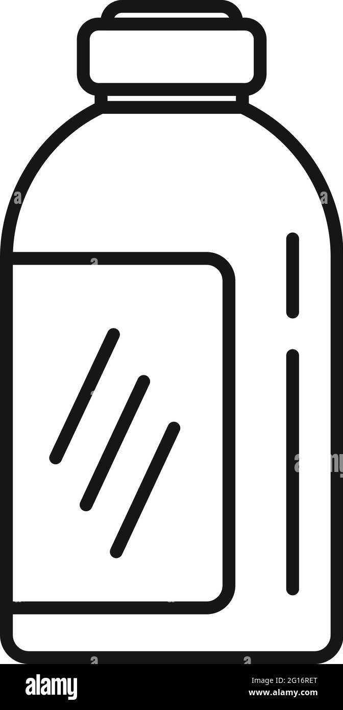 Softener chemical bottle icon, outline style Stock Vector Image & Art ...