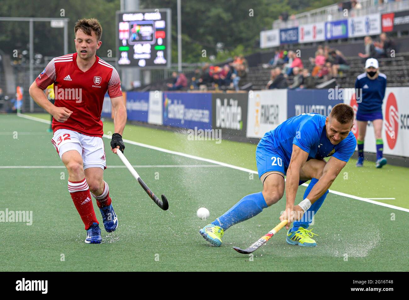 Amstelveen, Netherlands. 05th June, 2021. Zach Wallace of England ...