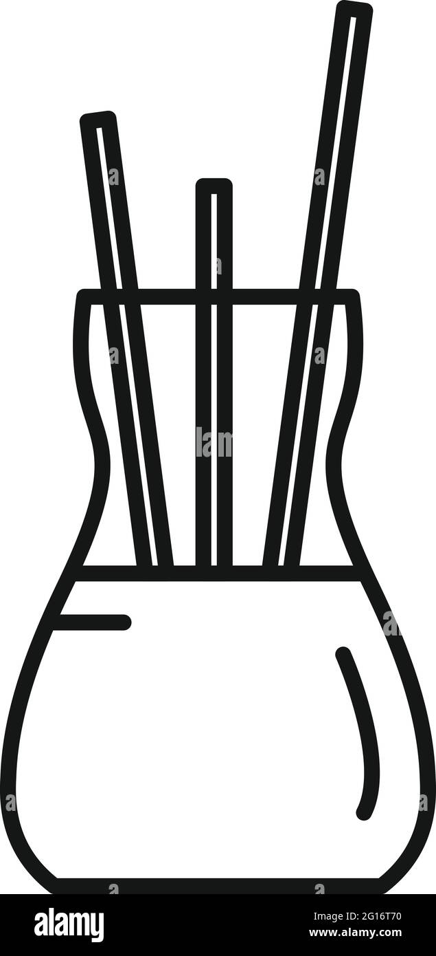 Aromatherapy essential oils outline Black and White Stock Photos ...