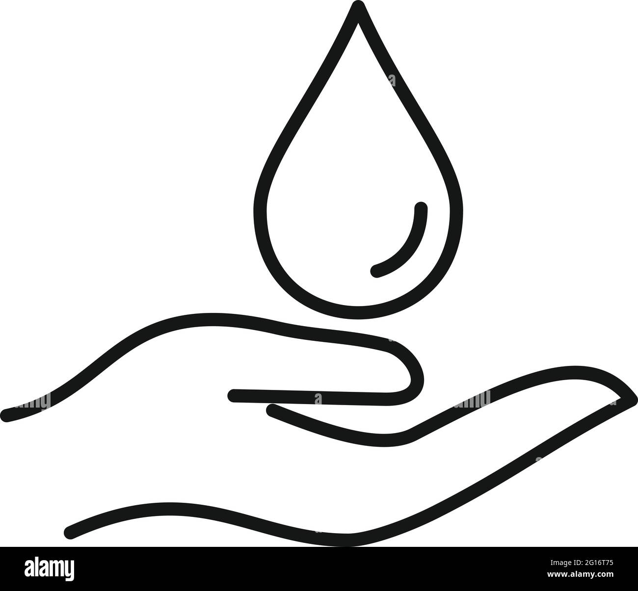 Essential oils hand drop icon, outline style Stock Vector Image & Art ...
