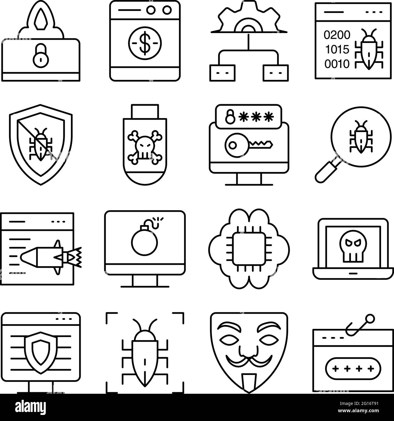 Pack of Security Flat Icons Stock Vector Image & Art - Alamy