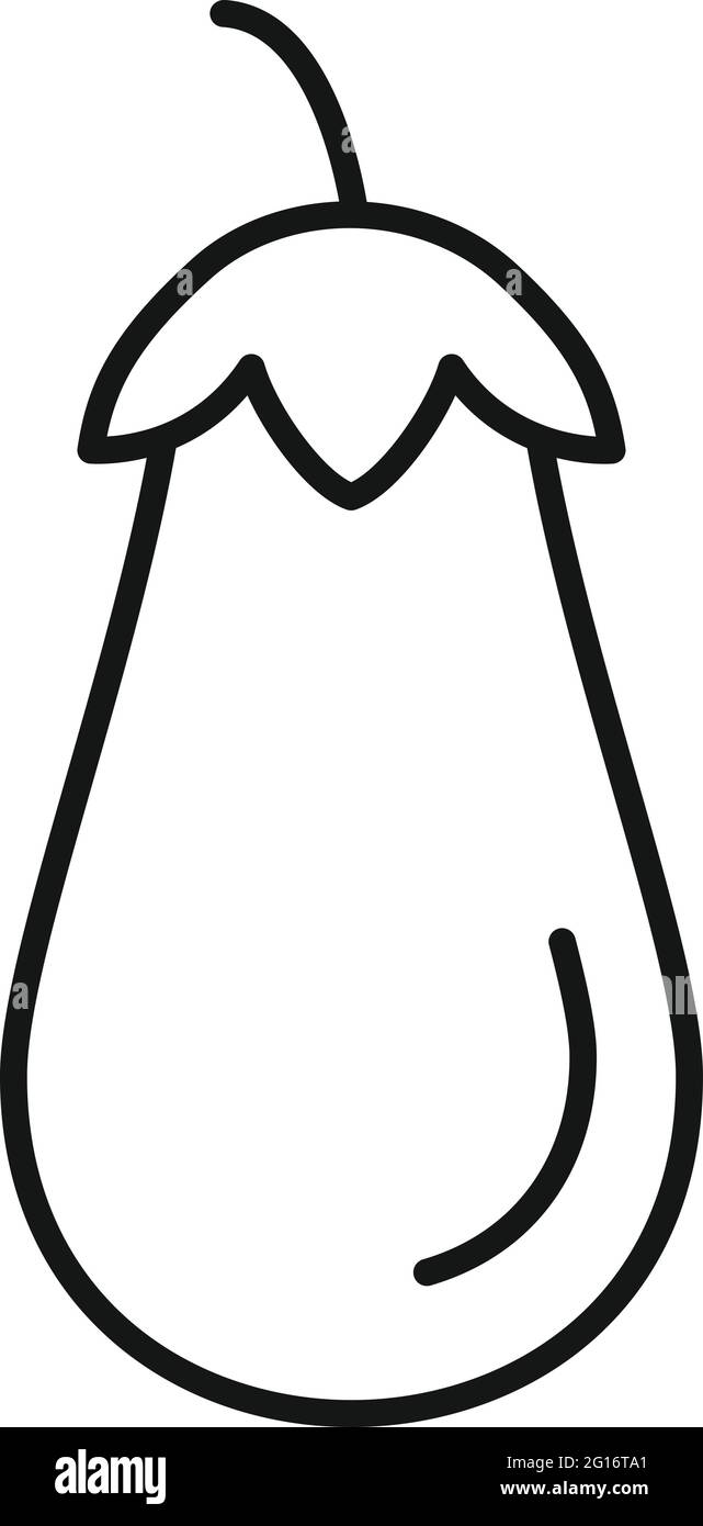 Eggplant icon, outline style Stock Vector Image & Art - Alamy