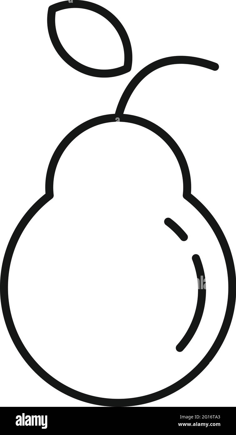 Isolated pear cut outline Stock Vector Images - Alamy