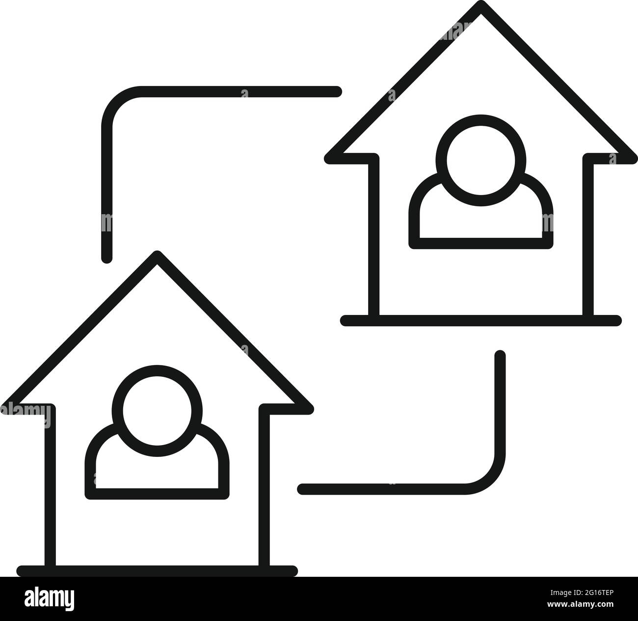 Home office connection icon, outline style Stock Vector Image & Art - Alamy