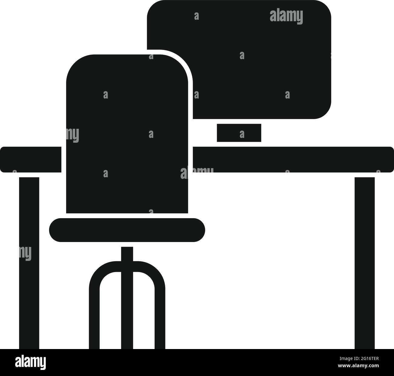 Computer workspace icon, simple style Stock Vector Image & Art - Alamy