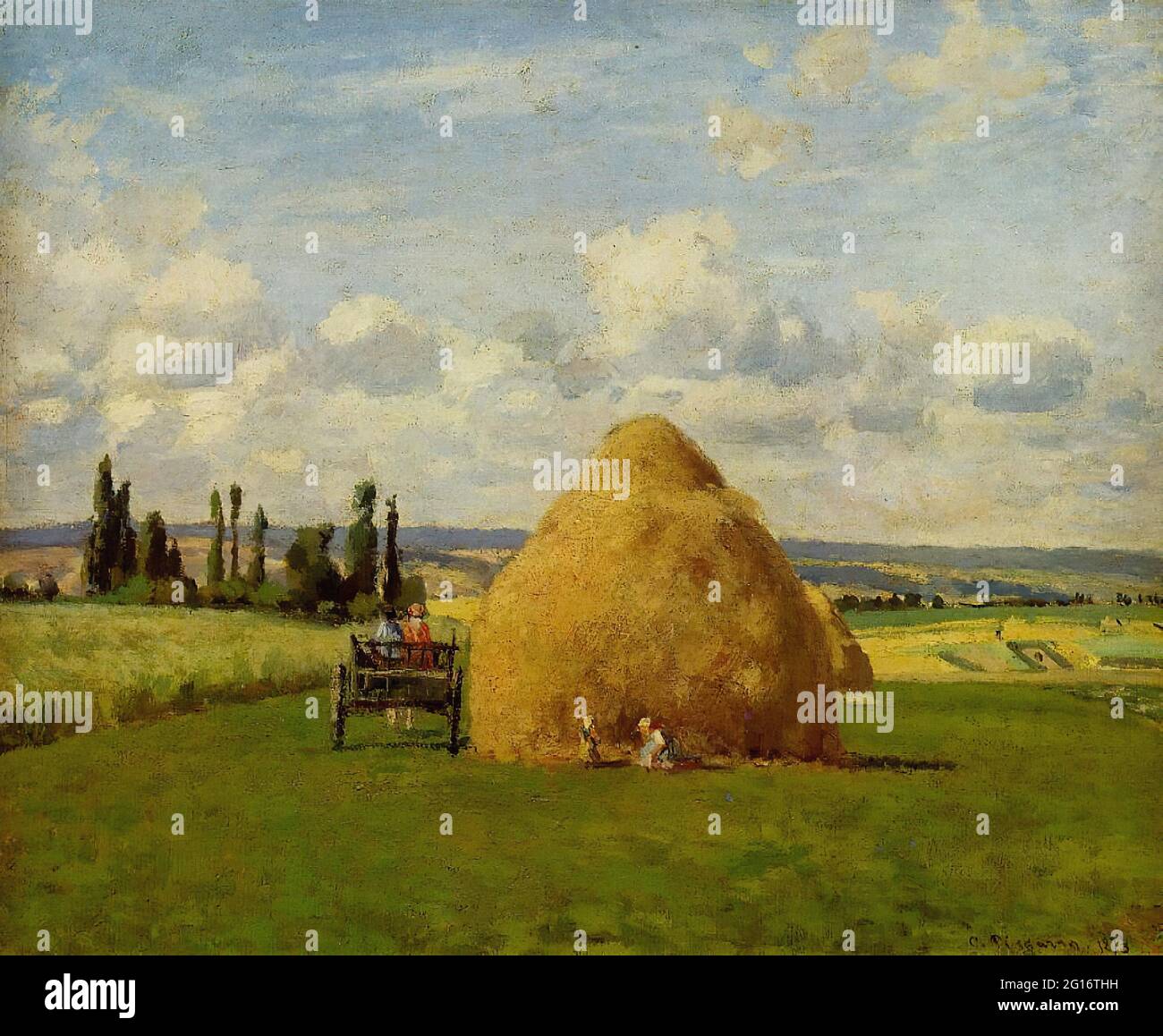 Camille Pissarro - Haystack Pontoise 1873 Stock Photo - Alamy