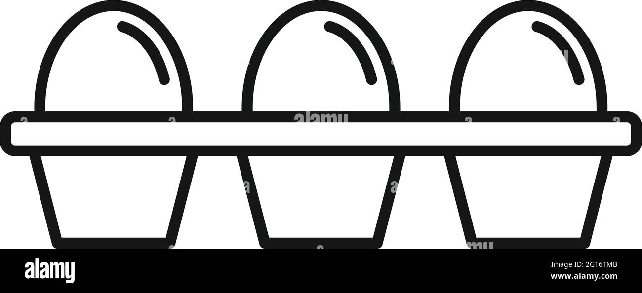 Fresh eggs icon outline Cut Out Stock Images & Pictures - Alamy