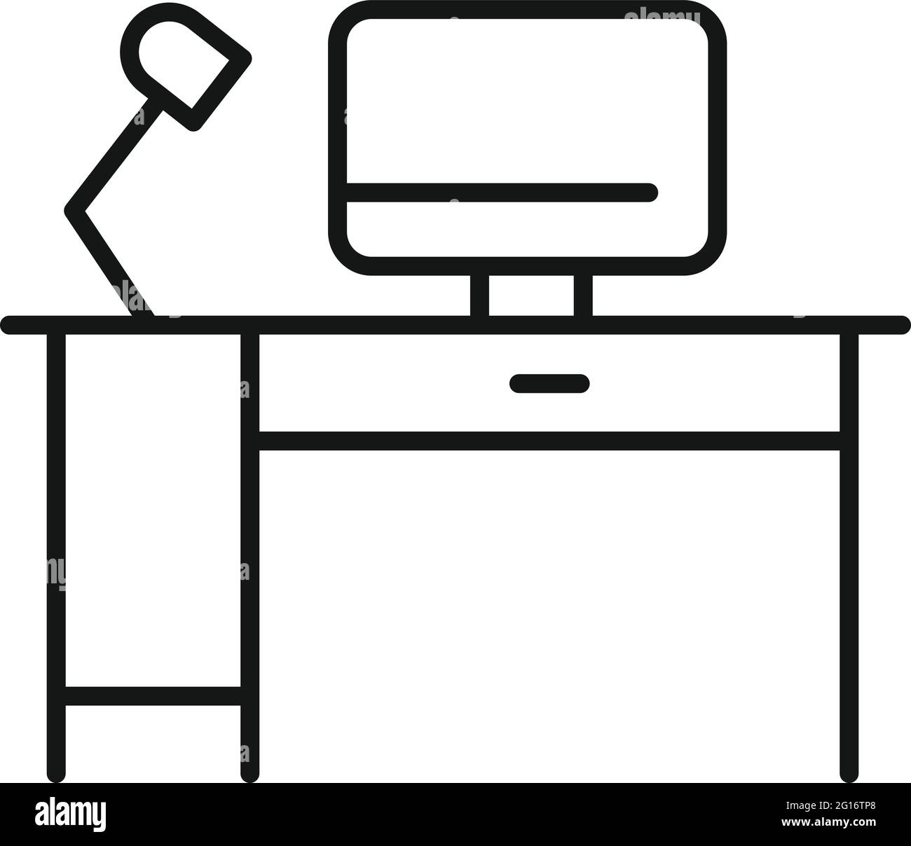 Home office workplace icon, outline style Stock Vector Image & Art - Alamy