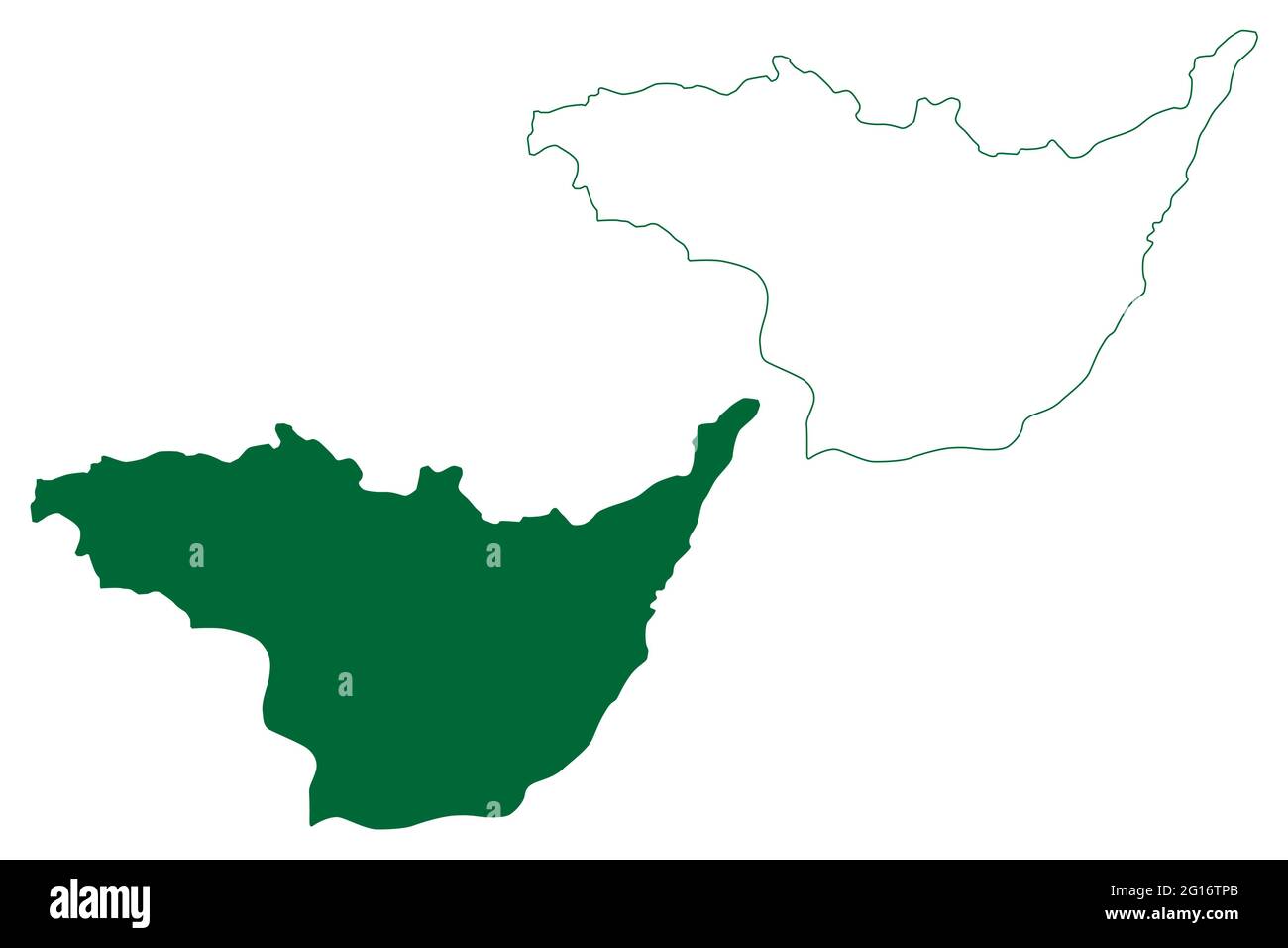 Senapati district (Manipur State, Republic of India) map vector ...