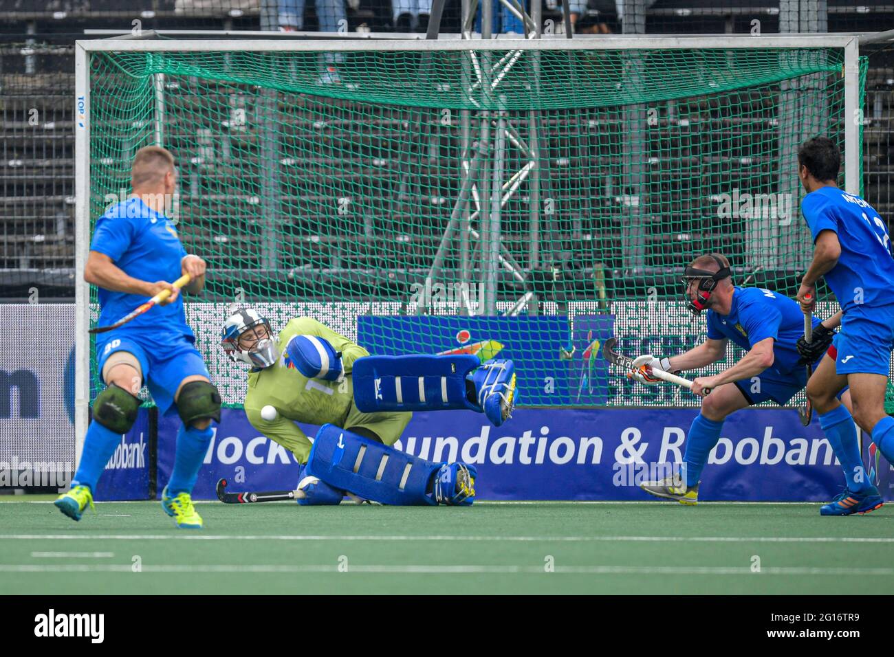 Amstelveen, Netherlands. 05th June, 2021. goalkeeper Ivan Ozherelev of Russia during the Euro ...