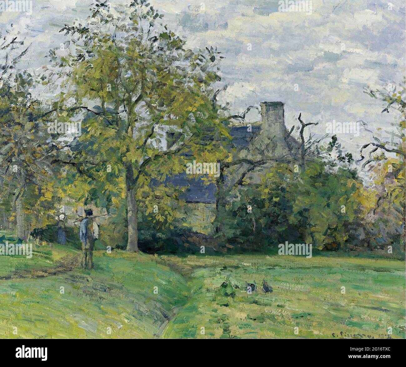 Camille Pissarro - La Maison De Piette Montfoucault Stock Photo - Alamy Camille Pissarro - La Maison De Piette Montfoucault Stock Photo - Alamy