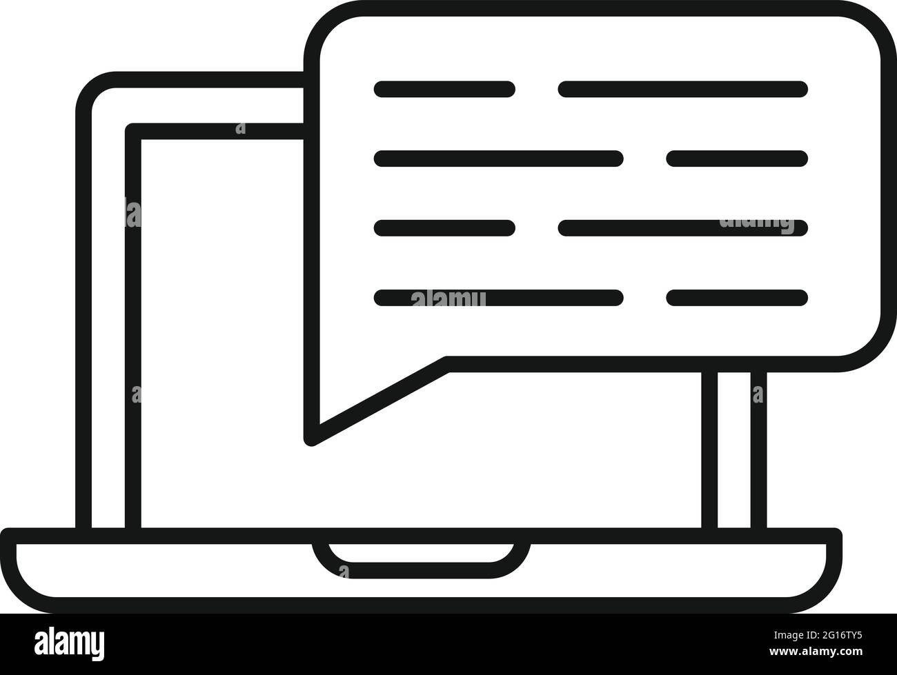 Home office chat icon, outline style Stock Vector Image & Art - Alamy