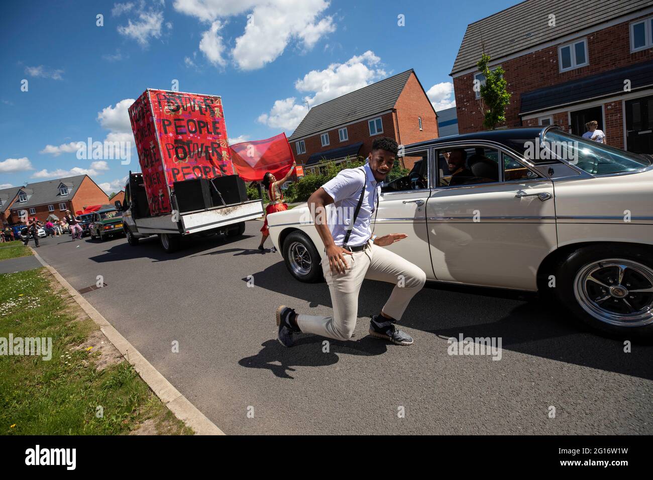 EDITORIAL USE ONLY A fleet of cars built in Coventry burst with ...