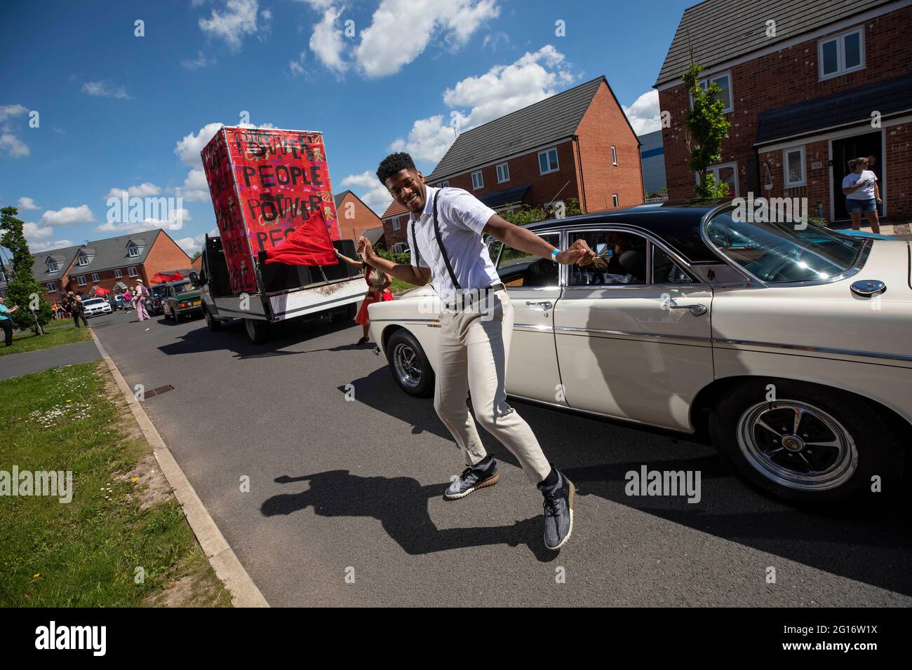 EDITORIAL USE ONLY A fleet of cars built in Coventry burst with ...
