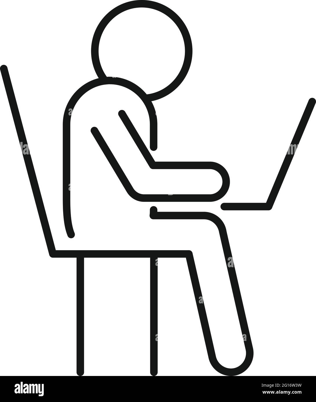 Home office working icon, outline style Stock Vector Image & Art - Alamy