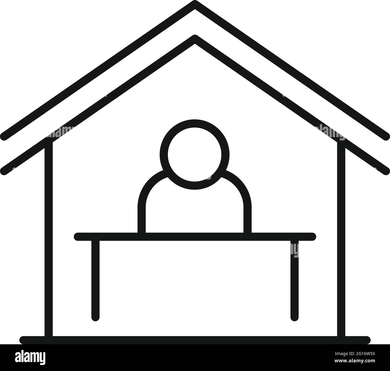 Home office house icon, outline style Stock Vector Image & Art - Alamy