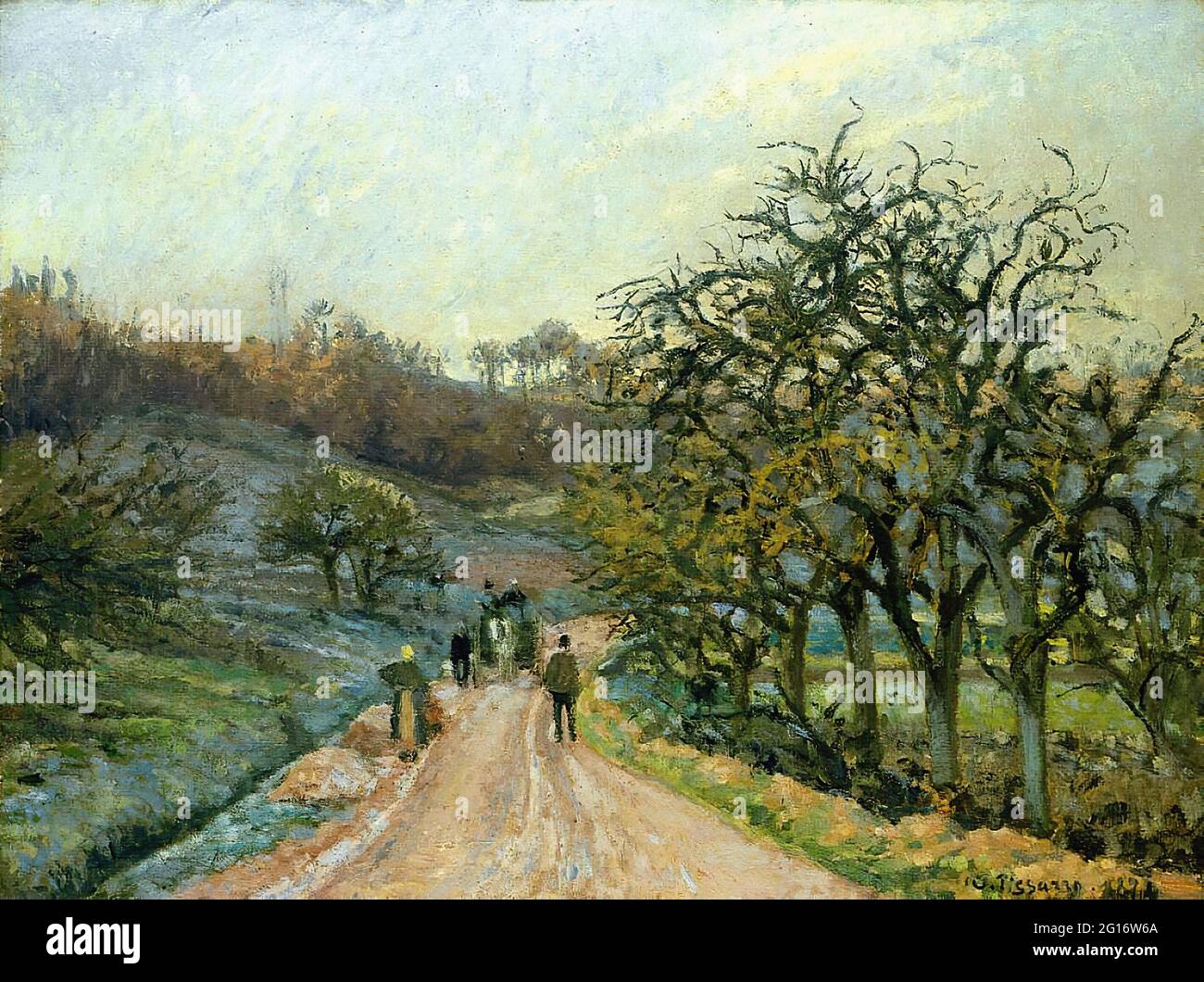 Camille Pissarro - Lane Apple Trees near Osny Pontoise 1874 Stock Photo - Alamy