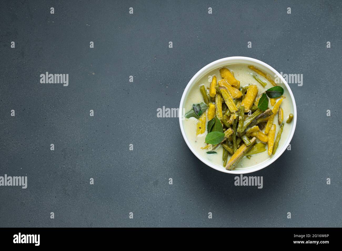 Olan Kerala feast side dish, vegeterian food item made using raw banana ...