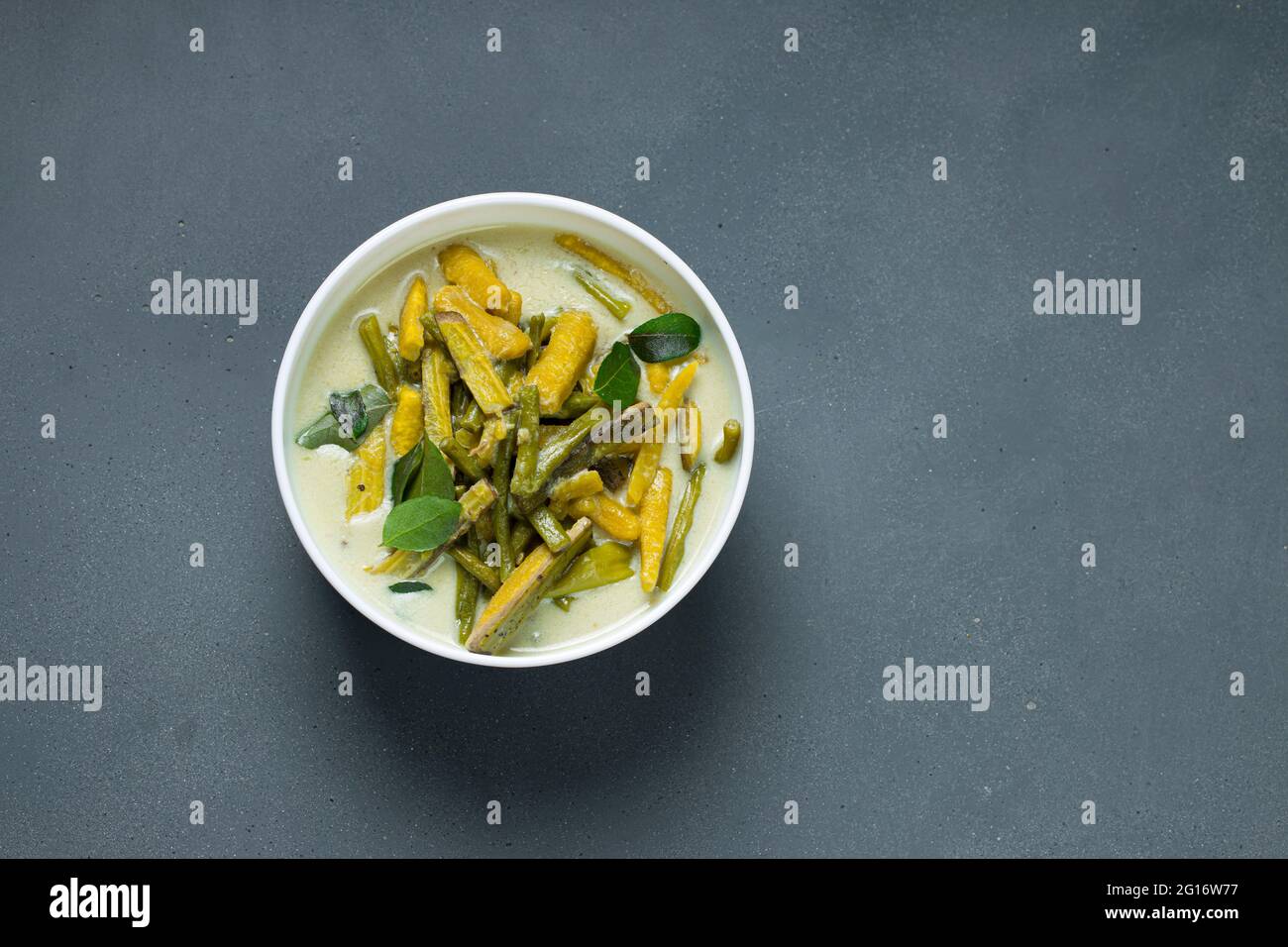 Olan Kerala feast side dish, vegeterian food item made using raw banana ...