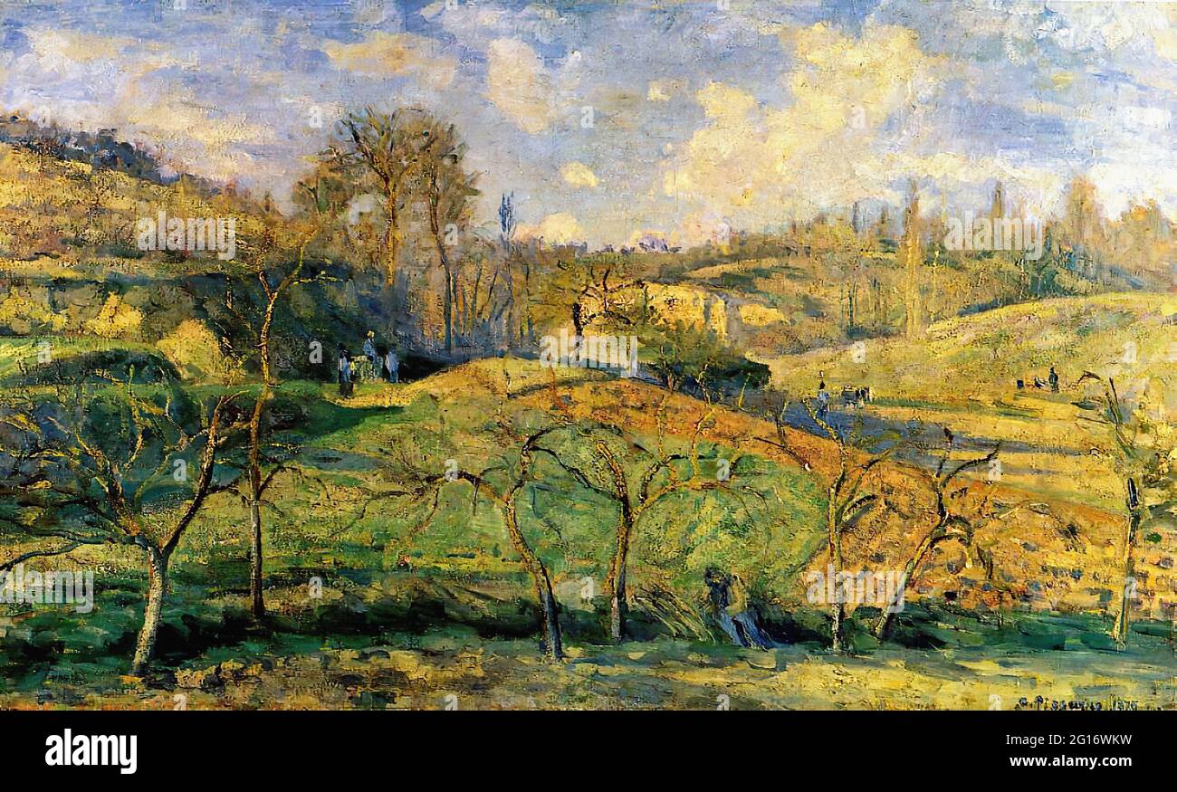 Camille Pissarro - March Sun Pontoise 1875 Stock Photo - Alamy