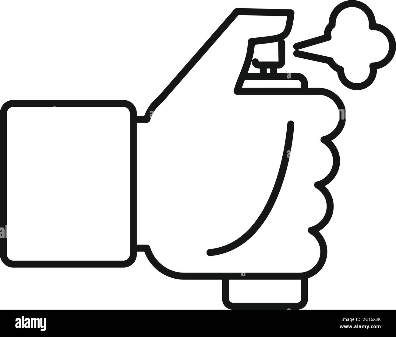 Disinfection air hand spray icon, outline style Stock Vector Image ...