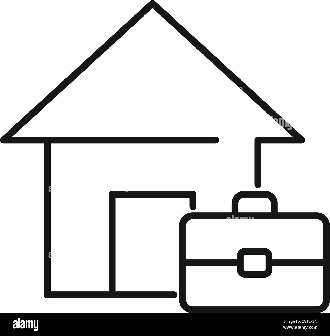 Cartoon desk office work place Black and White Stock Photos & Images ...