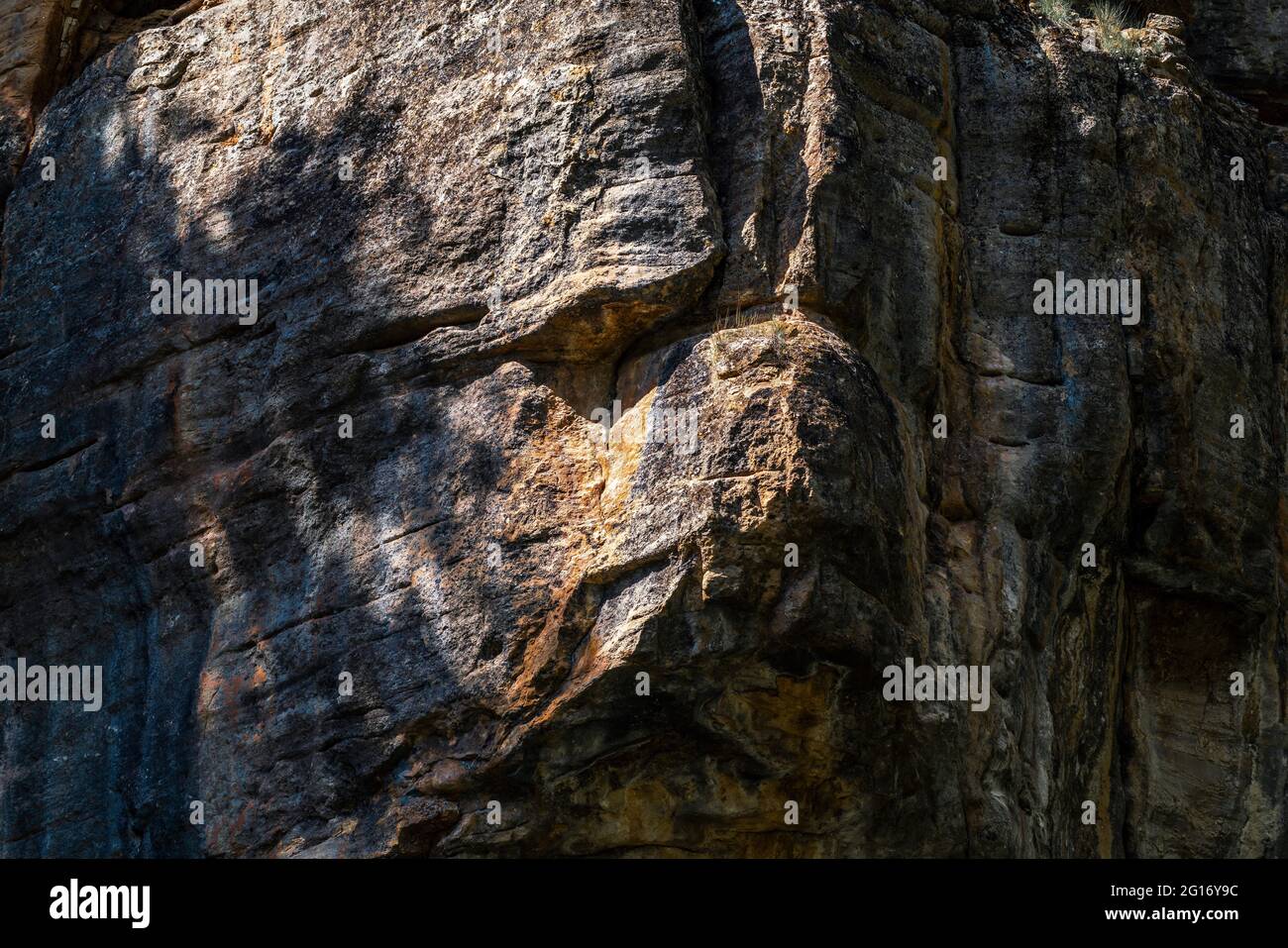 Rock layers in nature reserve Stock Photo - Alamy