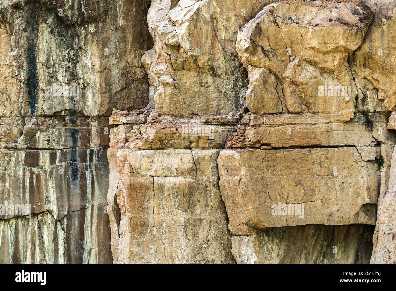 Rock layers in nature reserve Stock Photo - Alamy