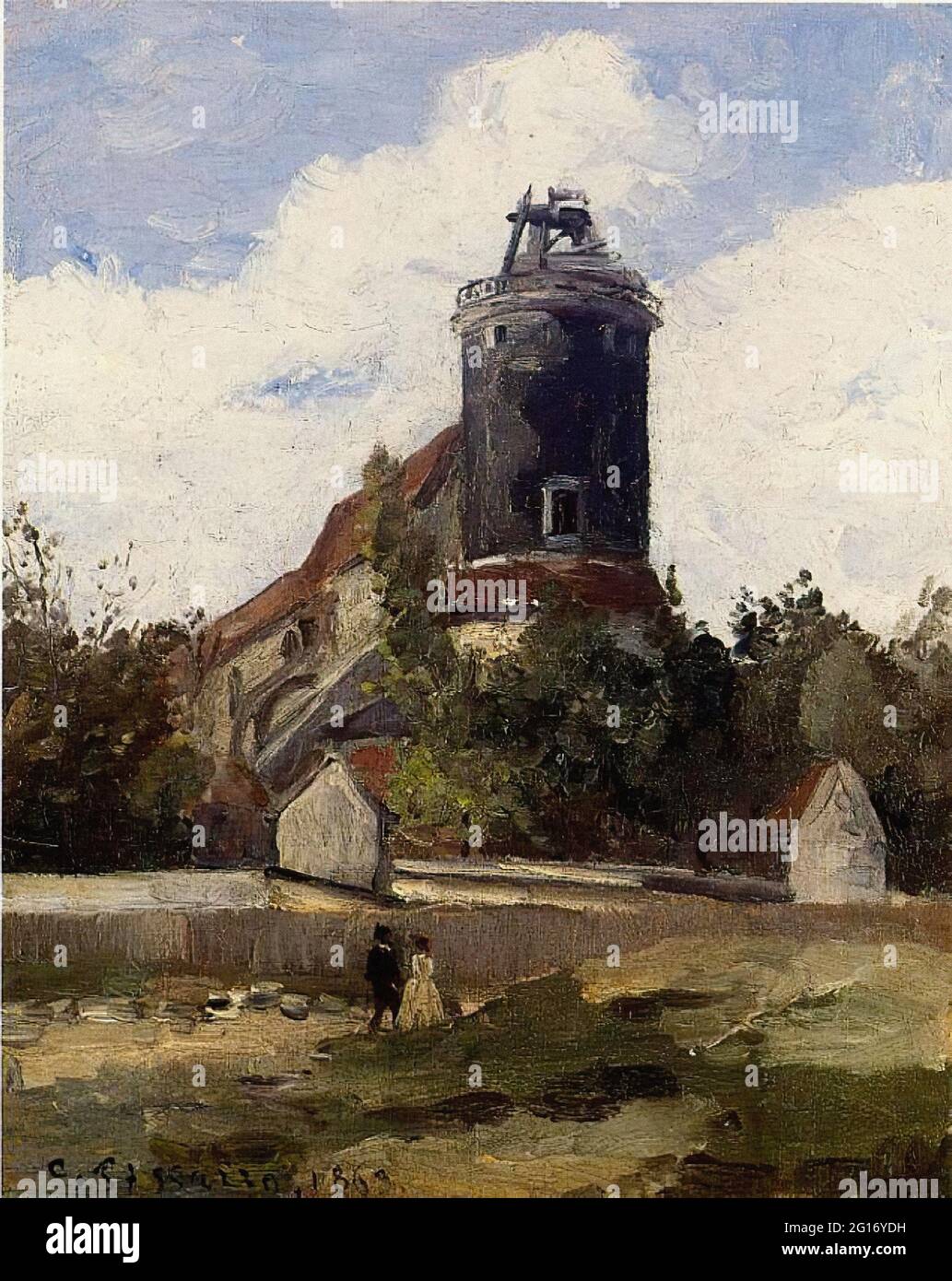 Camille Pissarro - Telegraph Tower Montmartre 1863 Stock Photo - Alamy