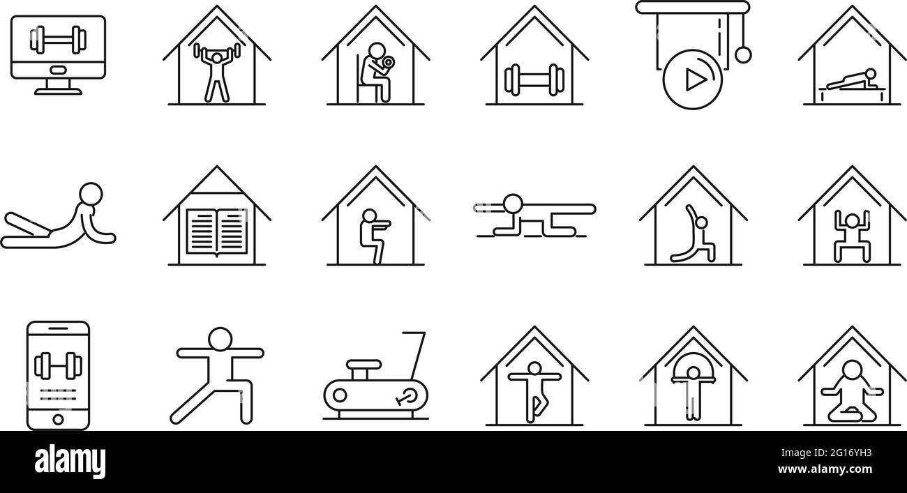 Online yoga training active Stock Vector Images - Alamy