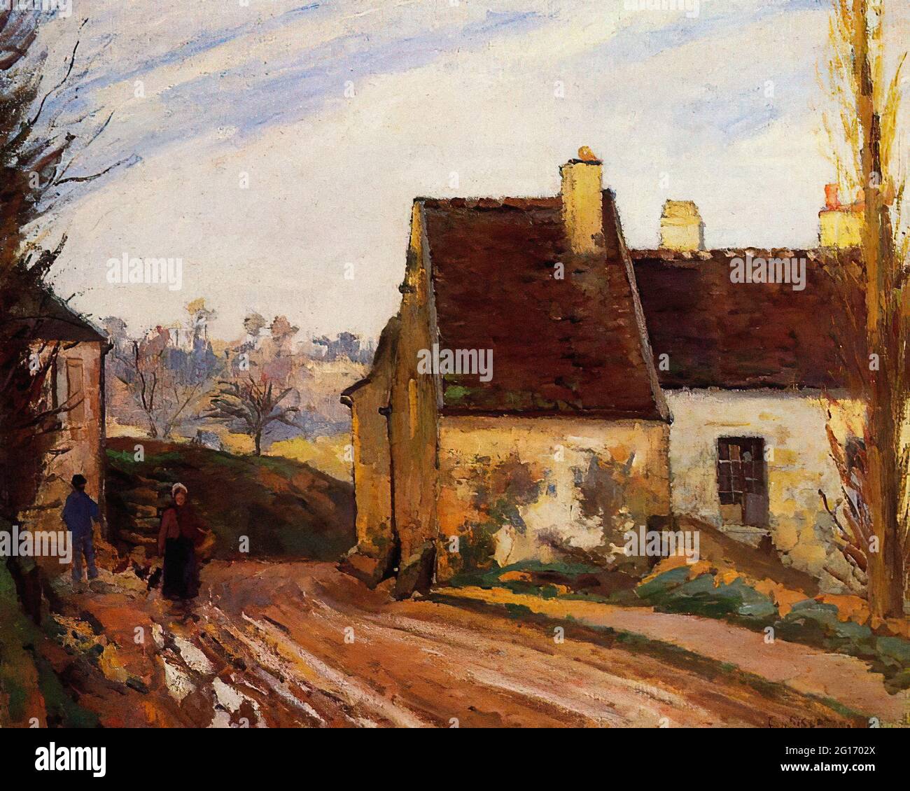 Camille Pissarro - Tumbledown Cottage near Osny Stock Photo - Alamy