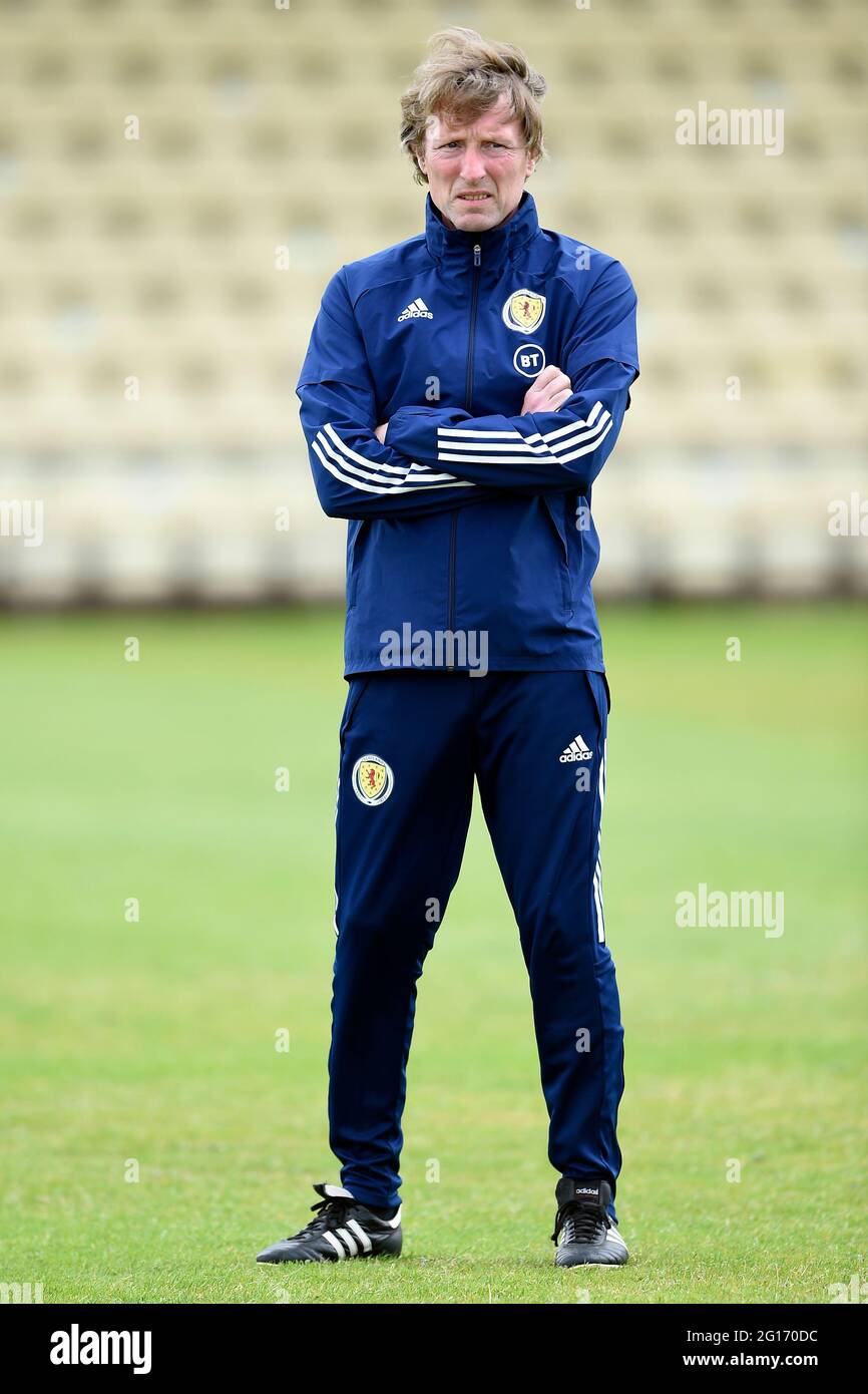 Scotland head coach Scot Gemmill before the International Friendly at C ...