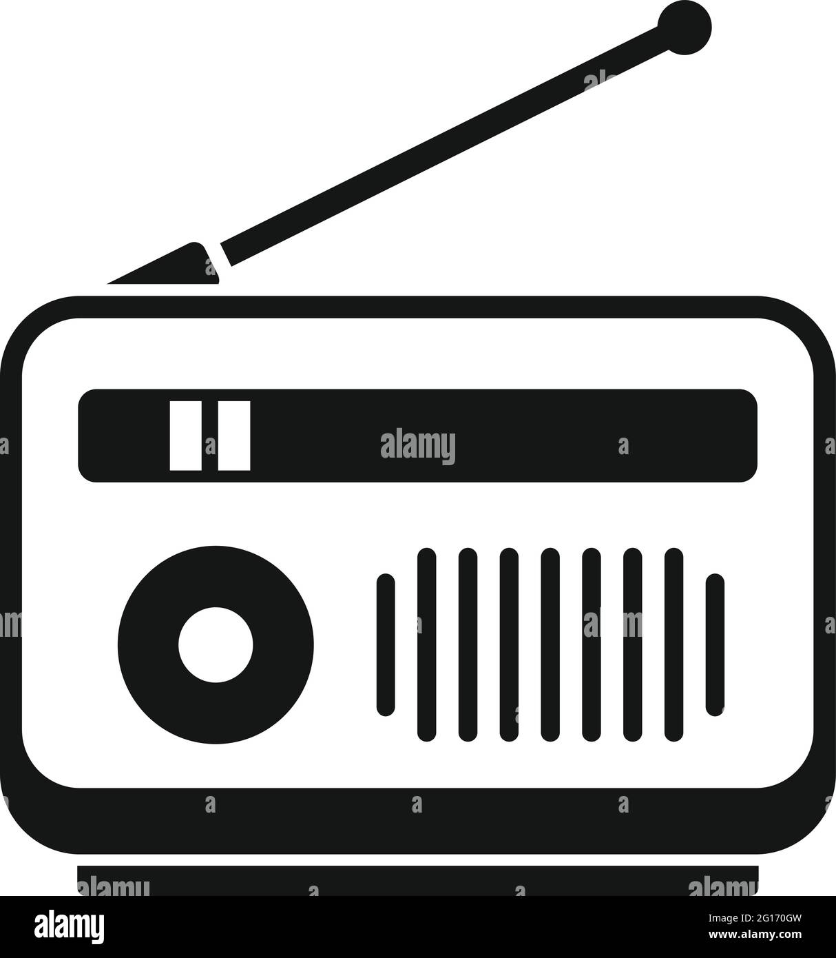 Simple vector template podcast Black and White Stock Photos & Images ...