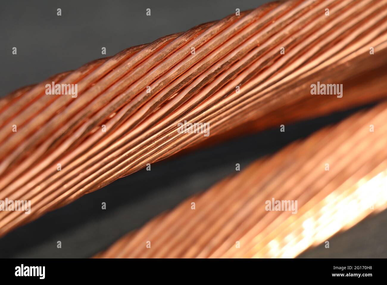 abstract image of close up of thick copper cables Stock Photo - Alamy