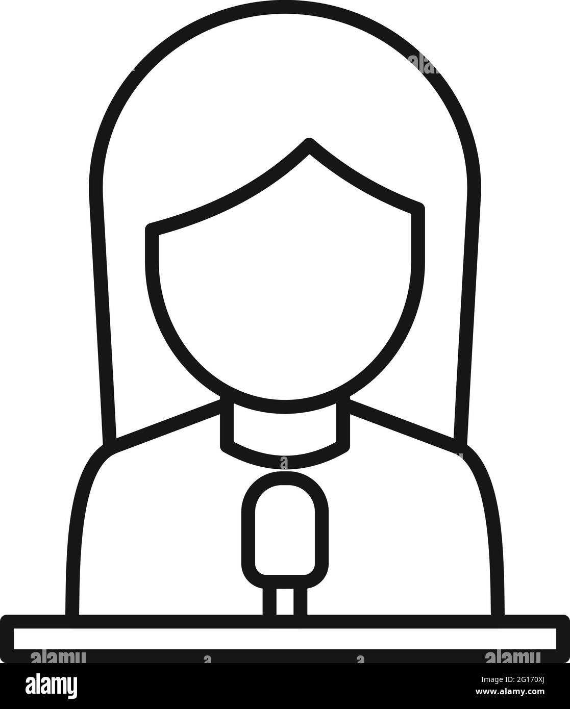 Podcast guest icon, outline style Stock Vector Image & Art - Alamy