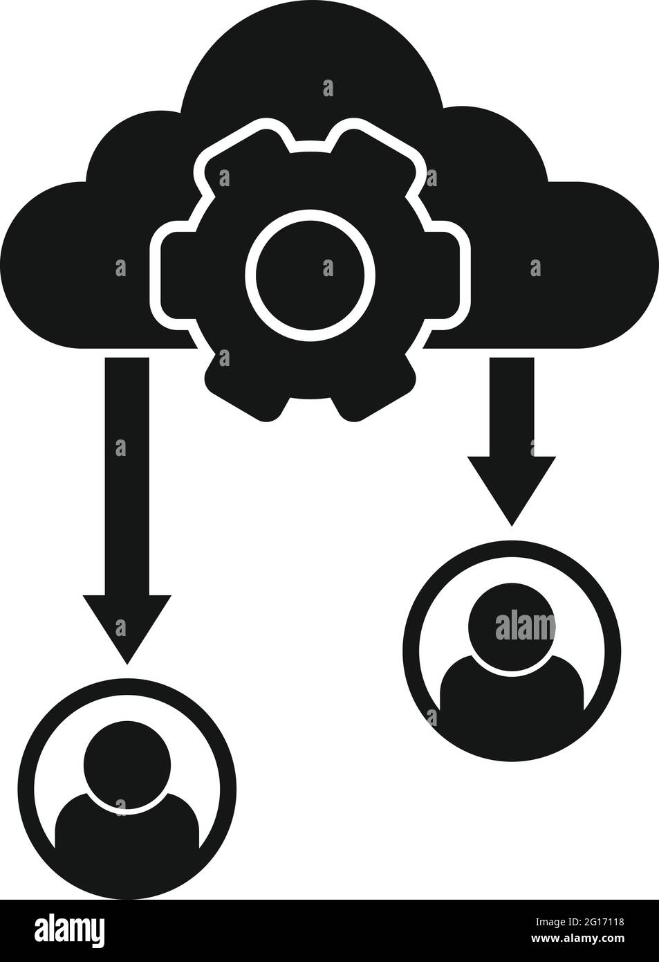 Outsource data cloud icon, simple style Stock Vector Image & Art - Alamy