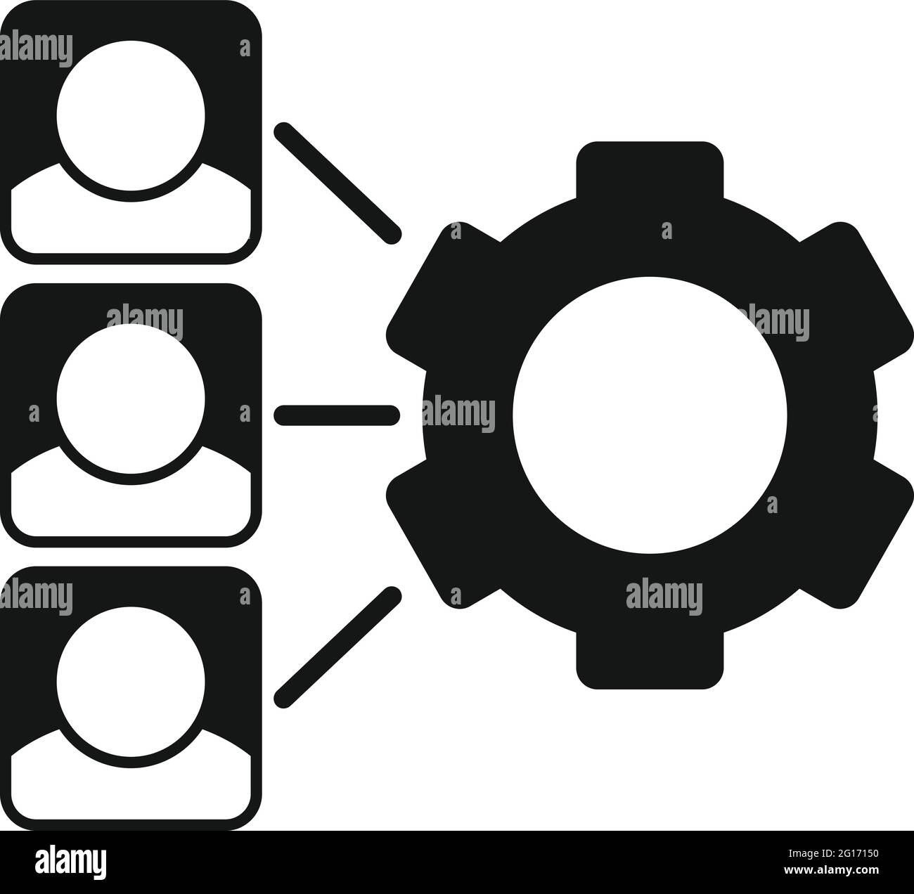 Outsource gear system icon, simple style Stock Vector Image & Art - Alamy