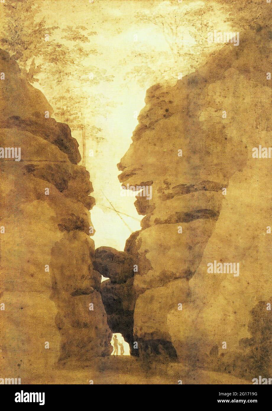 Caspar David Friedrich - Rock Arch Uttewalder Grund Stock Photo - Alamy