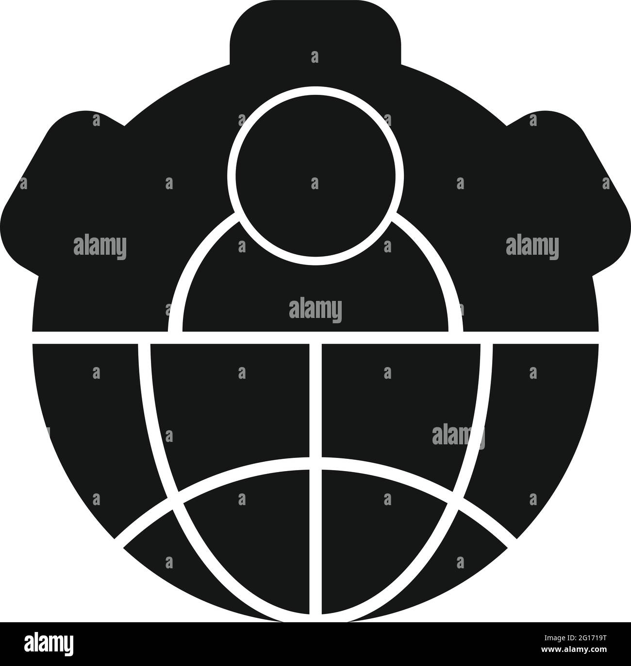 Global gear solution icon Cut Out Stock Images & Pictures - Alamy