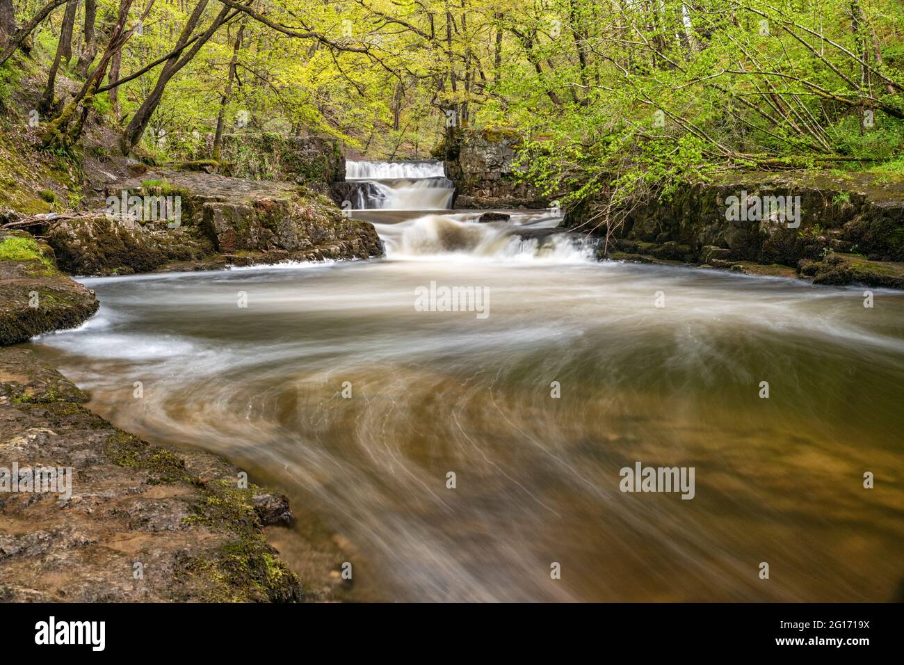 Waterfall and River Long Exposure Stock Photo - Alamy