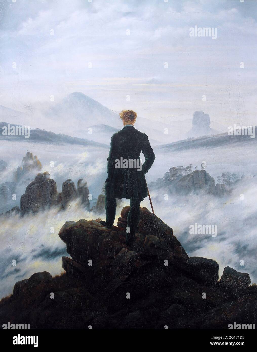 Caspar David Friedrich - the Wanderer Above the Sea of Fog Stock Photo ...