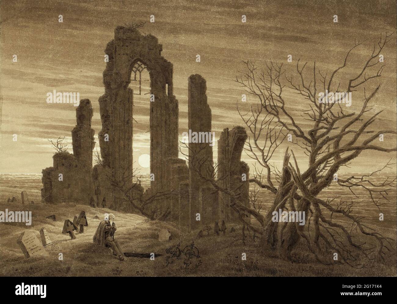 Caspar David Friedrich - Winter - Night - Old Age and Death (from the ...