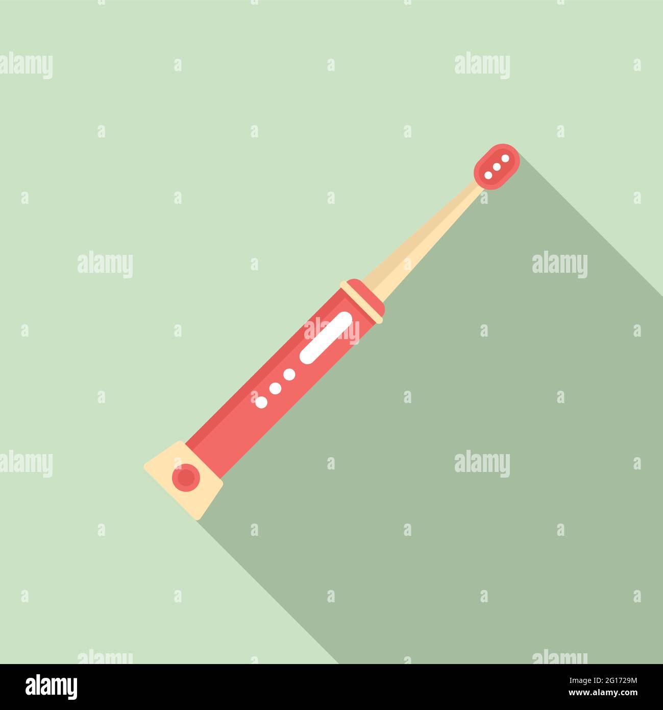 Electric toothbrush anatomy icon, flat style Stock Vector Image & Art ...