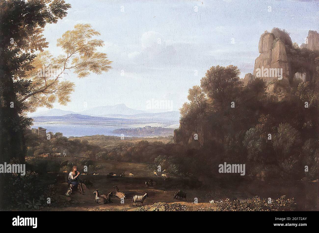 Claude Lorrain - Landscape with Apollo Mercury 1660 Stock Photo - Alamy