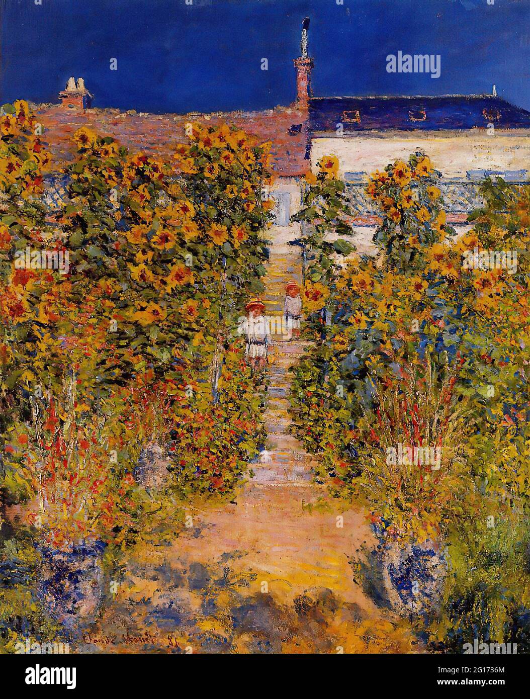 Claude Monet - Artist S Garden Vetheuil 1881 Stock Photo - Alamy