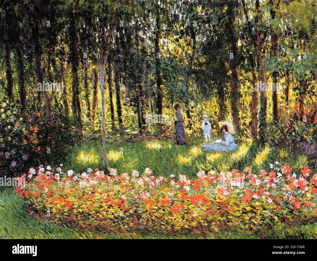 Claude Monet - Artist Family Garden Summer Day 1875 Stock Photo - Alamy