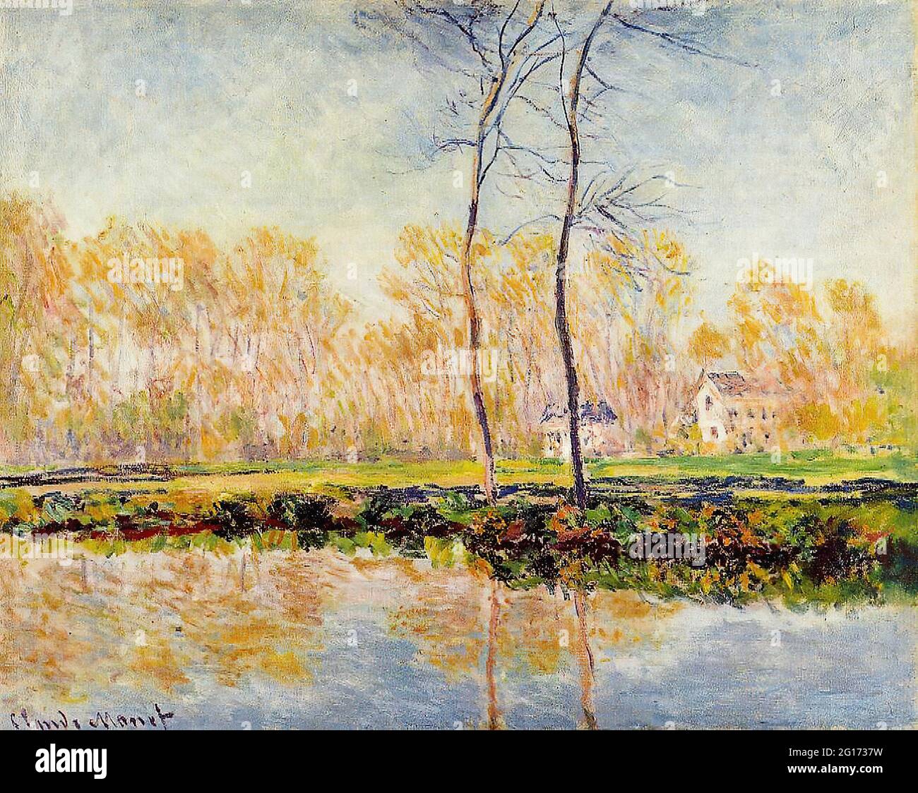 Claude Monet - Banks River Epte Giverny 1887 Stock Photo - Alamy